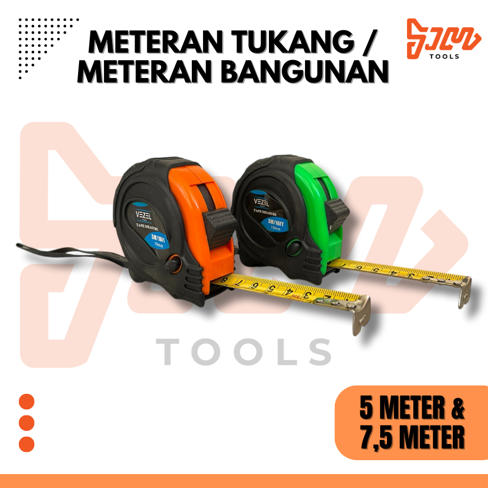 Jual Meteran 5 Meter dan 7,5 Meter / Meteran Tukang / Meteran Bangunan | Shopee Indonesia