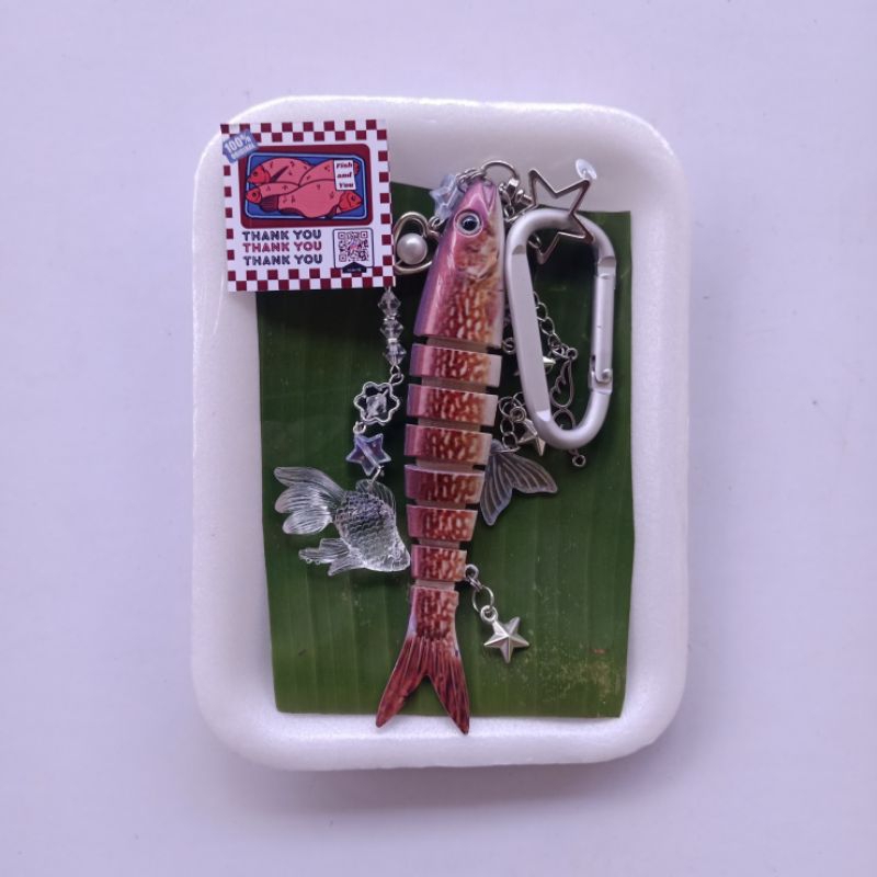 Jual Fish Keychain | Bagcharms | trinkets| Carabiner | gantungan kunci ...