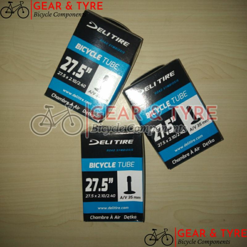 Jual Ban Dalam Sepeda Swallow Deli Tire Ukuran 27.5 x 2.10 P AV 35 mm | Shopee Indonesia