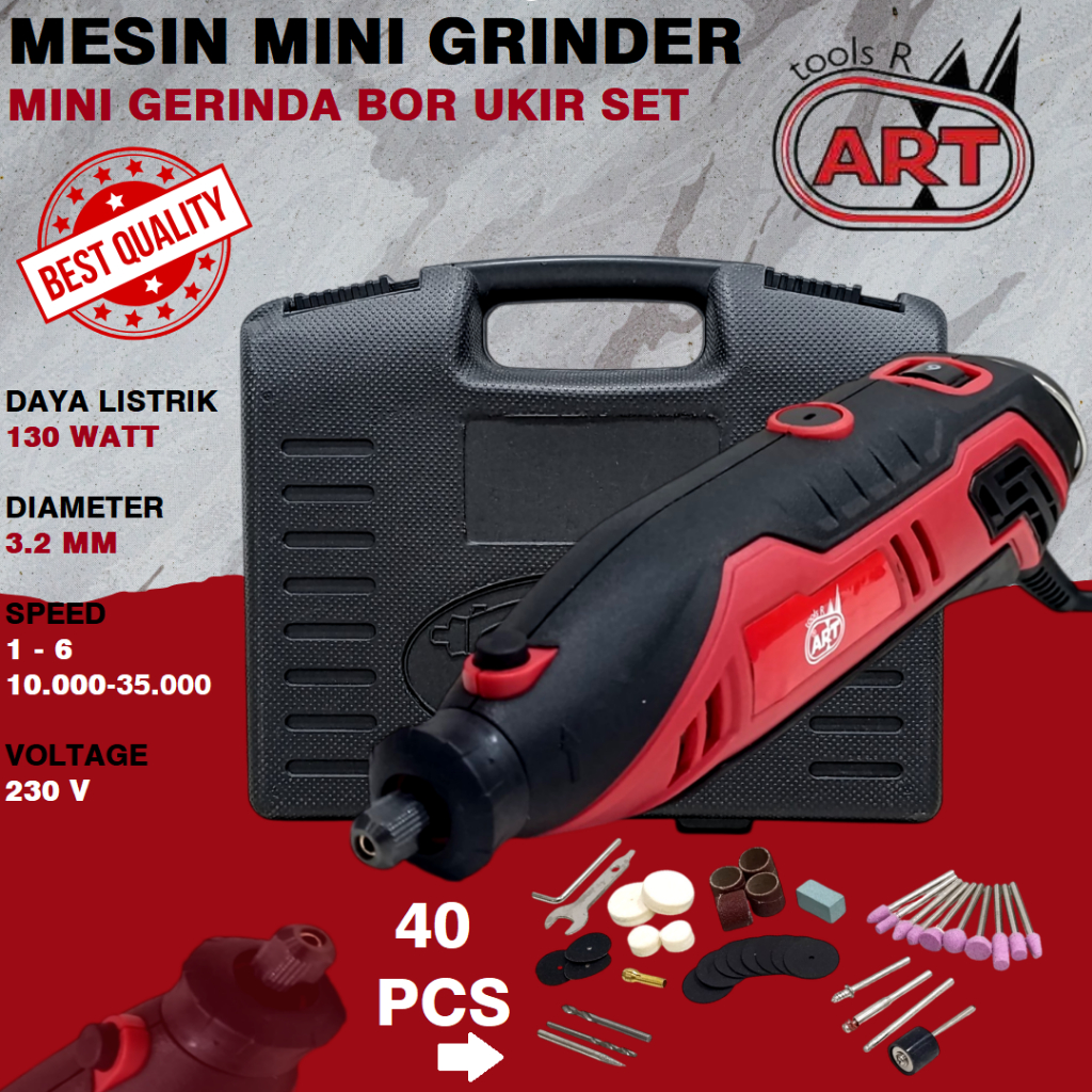 Jual Gerinda Mini Mesin Mini Grinder Set 40pcs Bor Tuner Cuner Dye ...