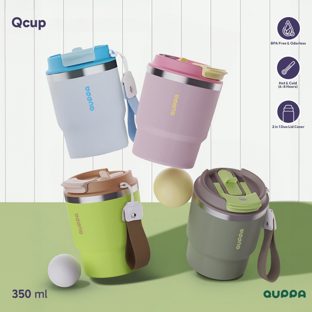 Jual Quppa QCup Termos Kopi Tumbler Stainless Steel Kopi Multifungsi ...