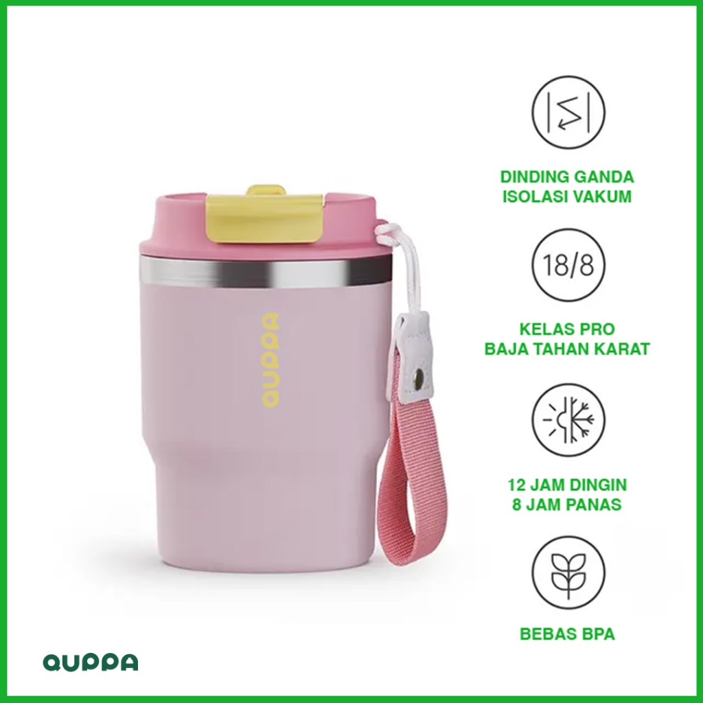 Jual Quppa Tumbler Stainless Steel Termos Kopi Multifungsi dengan ...