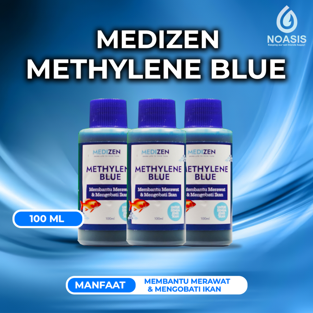 Jual MEDIZEN Methylene Blue Obat Biru Ikan Menghilangkan Jamur Dan White Spot Methlyn Blue ...