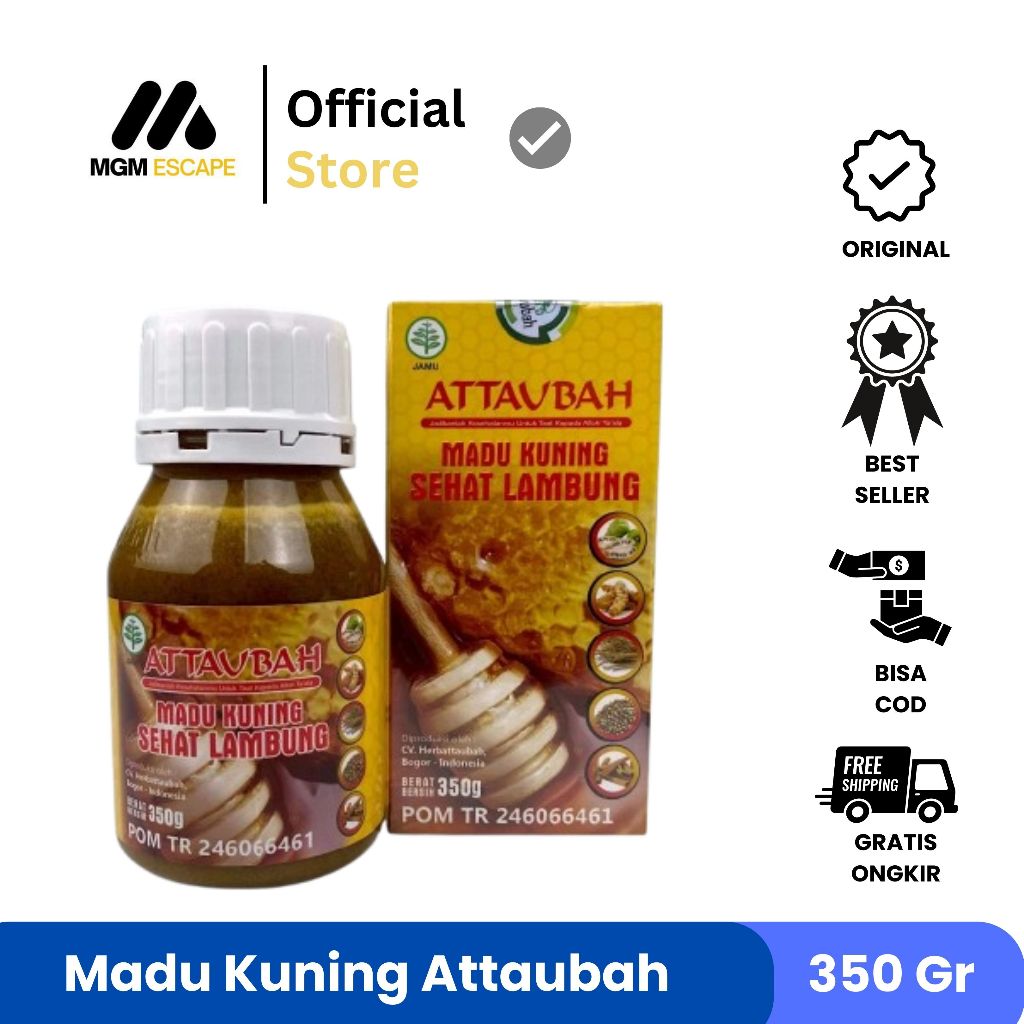 Jual Madu Kuning Sehat Lambung Attaubah 350 Gr I Untuk Maag I Madu ...