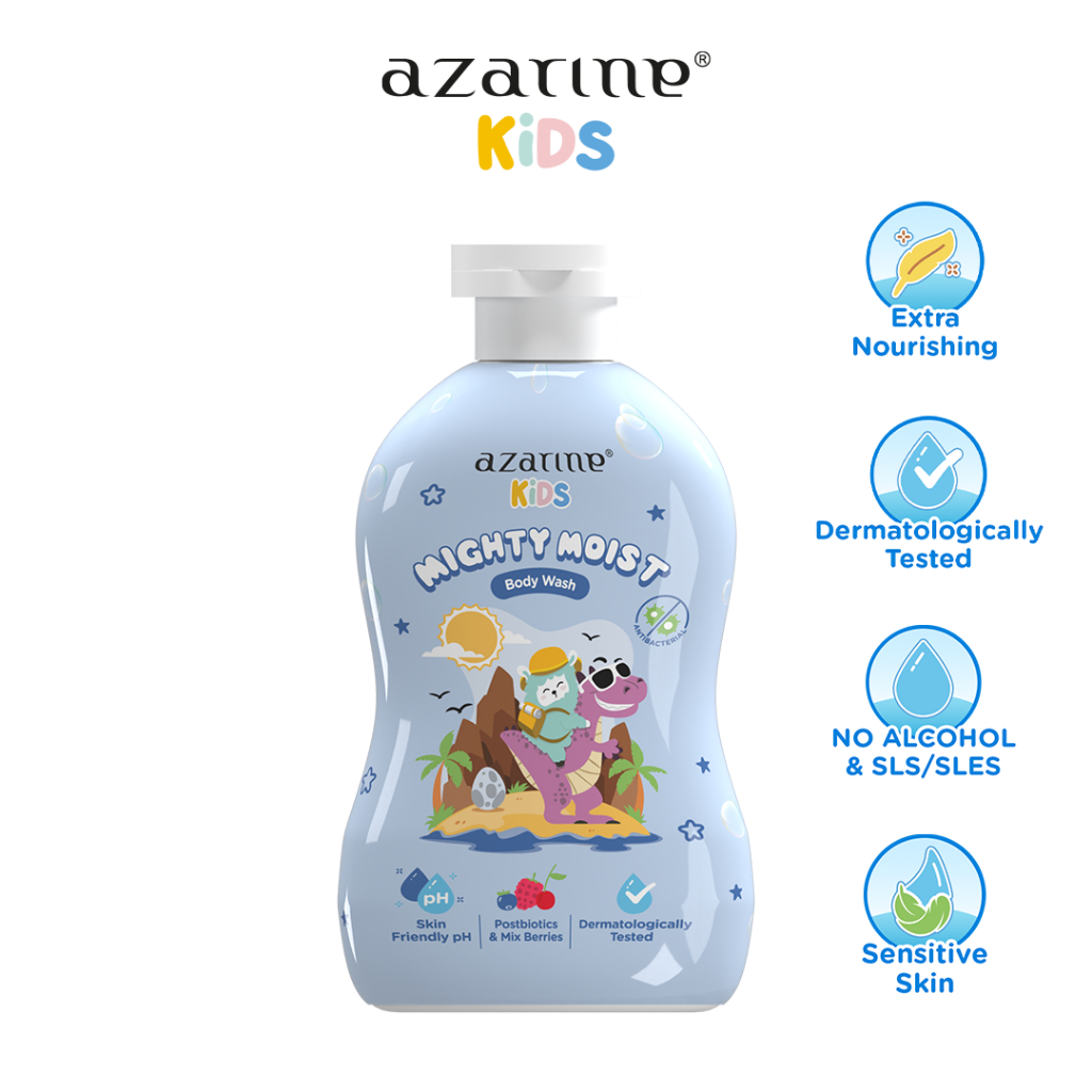 Jual Azarine Kids Mighty Moist Body Wash Anak SLS Free 300ml | Shopee ...