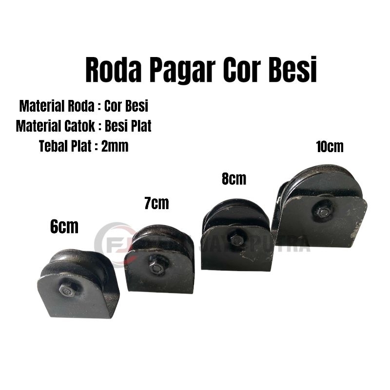 Jual Roda Pagar Cor Besi | Roda Pagar Pintu Besi | Shopee Indonesia