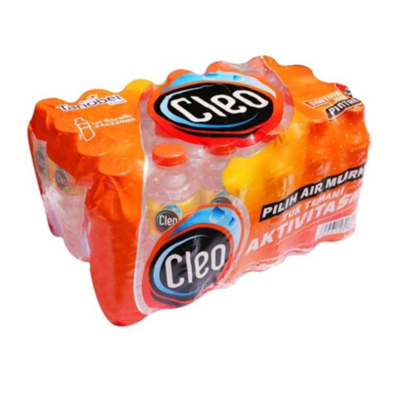 Jual Cleo Air Mineral 220 ml • per pack / krat isi 24 botol | Shopee ...
