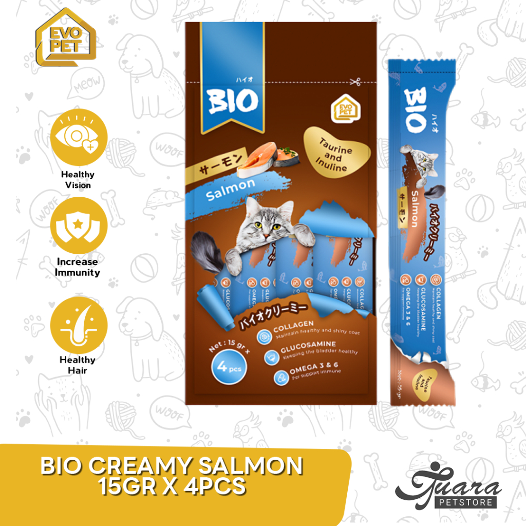 Jual BIO CREAMY CAT TREAT SNACK CEMILAN KUCING BASAH meo creamy ciao ...