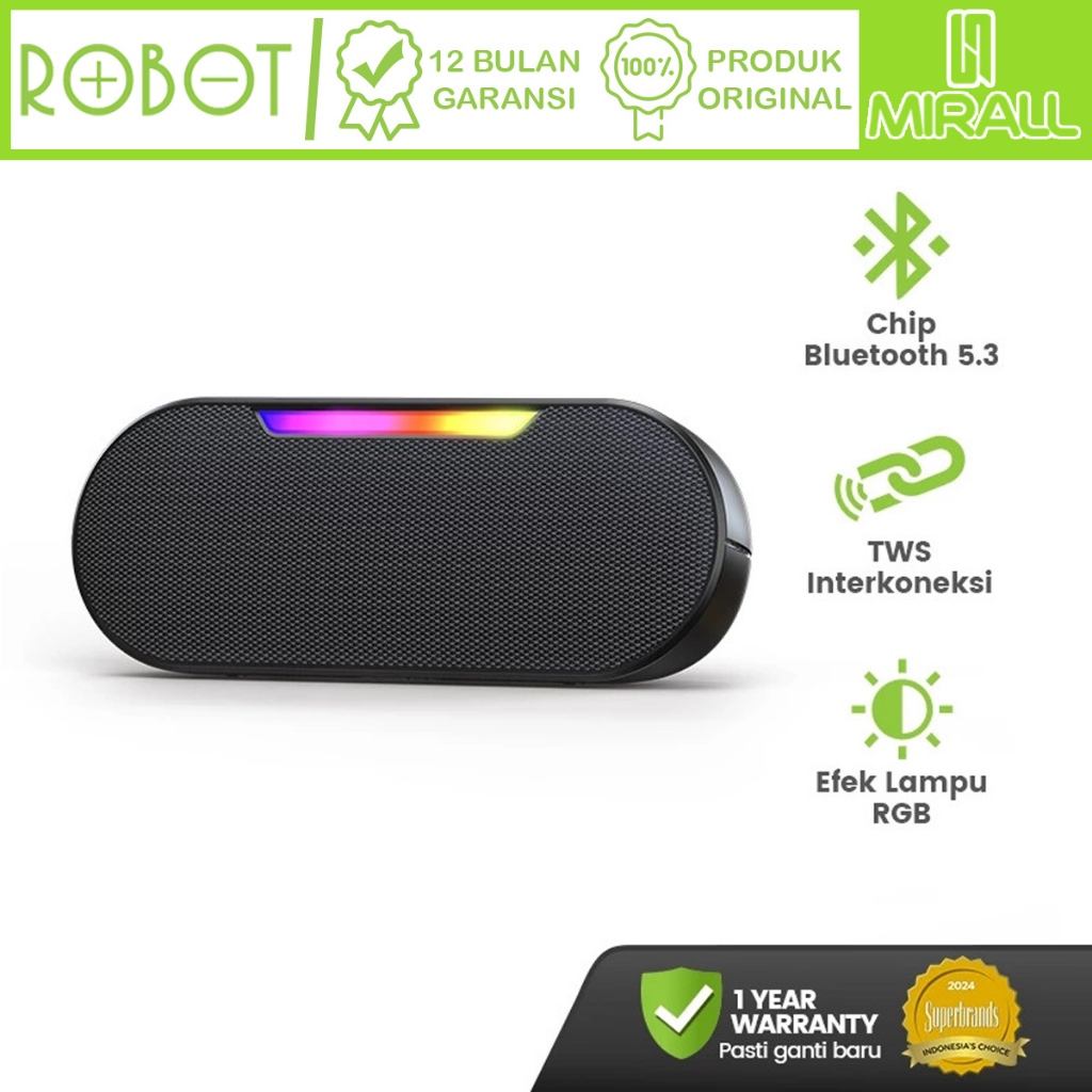 Jual ROBOT RB230 Speaker Bluetooth Speaker Kecil Chip Bluetooth 5.3 ...
