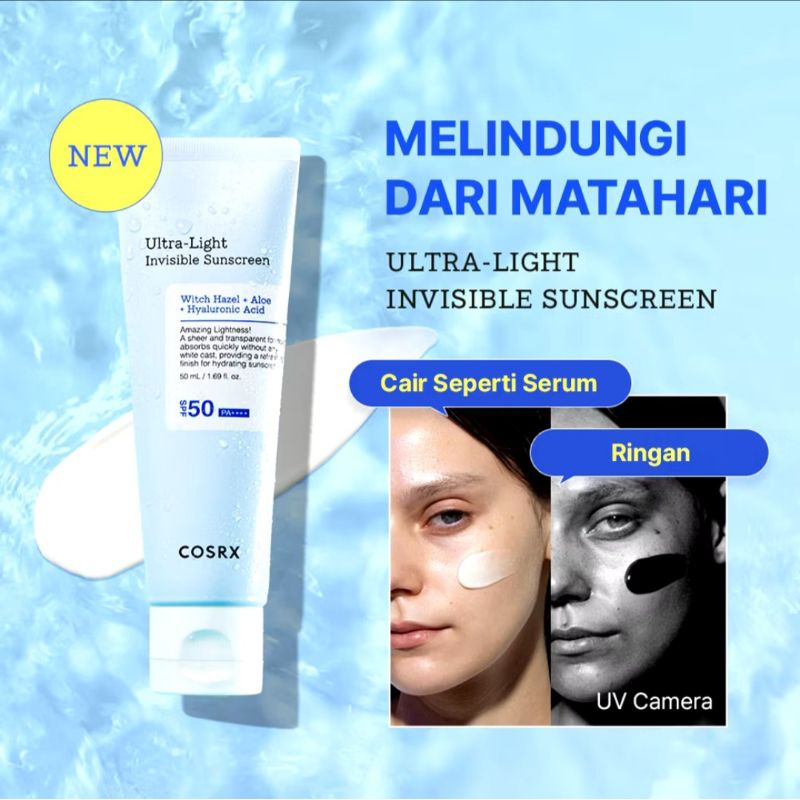 Jual COSRX Ultra-Light Invisible Sunscreen SPF 50 PA++ ++, Size - 50ml | Shopee Indonesia