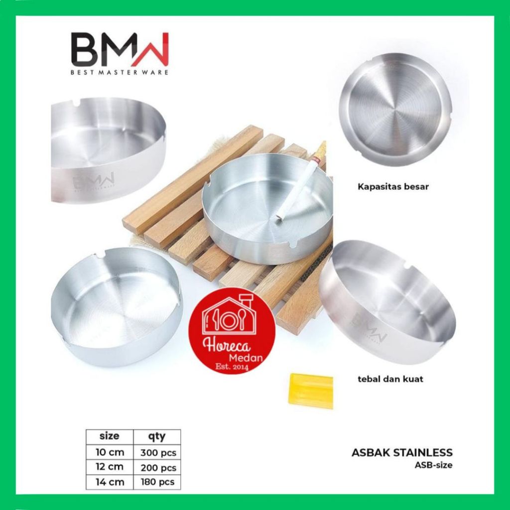 Jual Asbak stainless steel tebal / asbak bulat stainless / asbak besi ...
