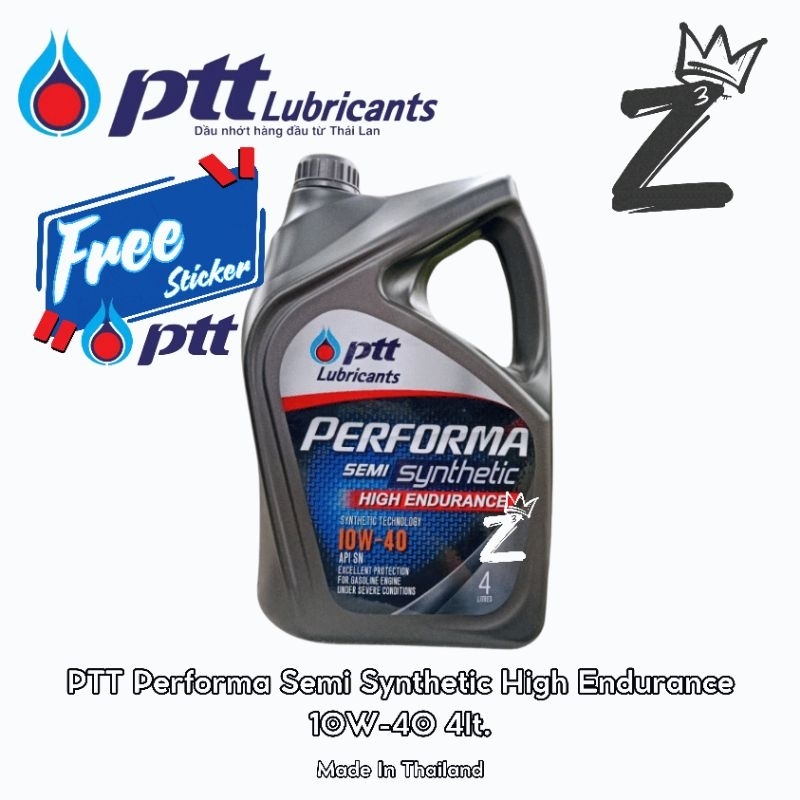 Jual Oli PTT Performa Semi Synthetic High Endurance 10W-40 4lt | Shopee ...