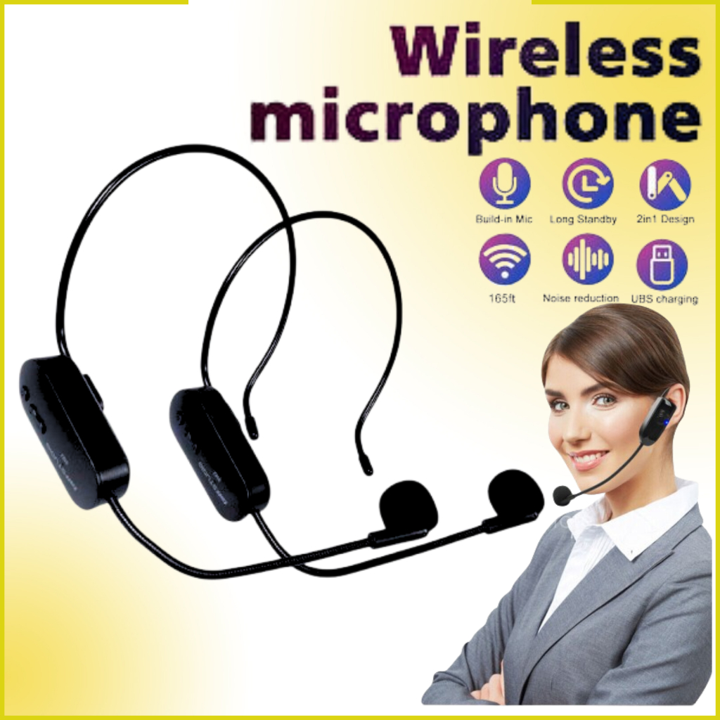 Jual BARU TaffSTUDIO Mic Wireless Imam Masjid Clip On 2.4G Headset 2 PCS with Receiver | Shopee ...