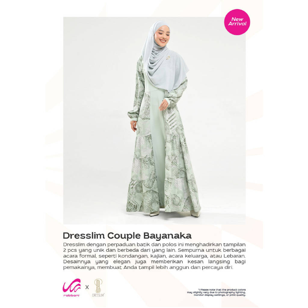 Jual Rabbani - Dresslim Couple Bayanaka / Gamis Dresslim Rabbani Terbaru Original Murah | Shopee ...