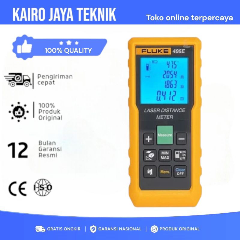 Jual Laser Distance Meter Fluke 406E Meteran Laser Digital Rangefinder ...