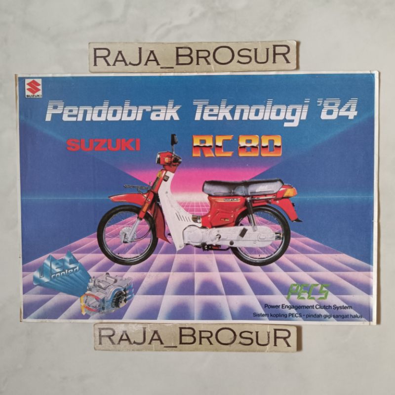 Jual Poster brosur katalog flyer jadul lawas Suzuki RC 80 RC80 1984 | Shopee Indonesia