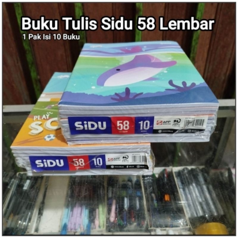 Jual 1 Pak Buku Tulis Sidu 58 & 38 Lembar isi 10 Buku | Shopee Indonesia