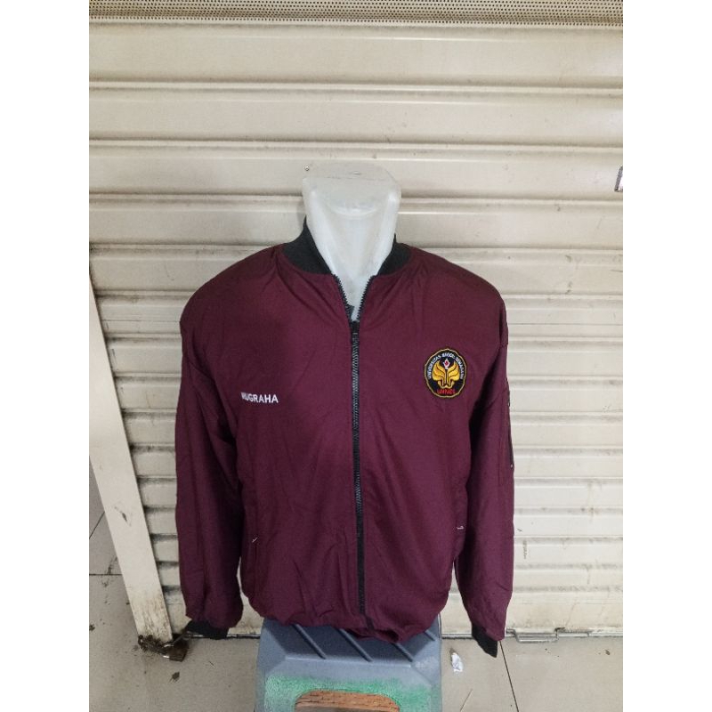 Jual jaket bomber merah maron seragam ppg | Shopee Indonesia