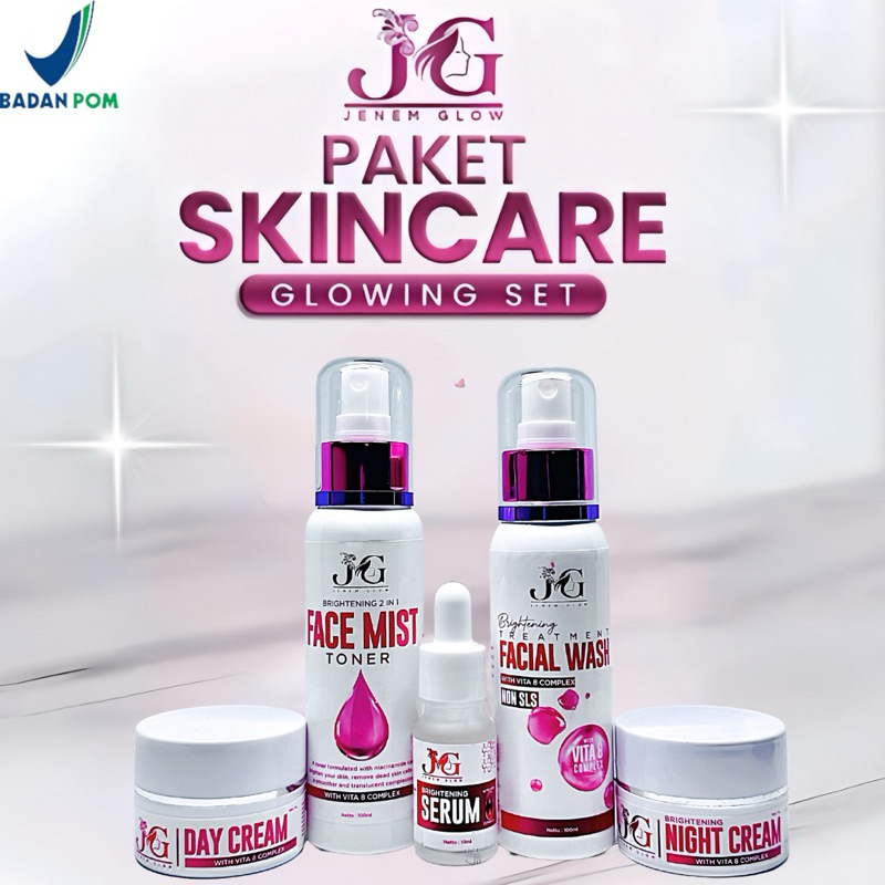 Jual Jenem Glow Paket skincare perawatan Wajah Brightening Series ...