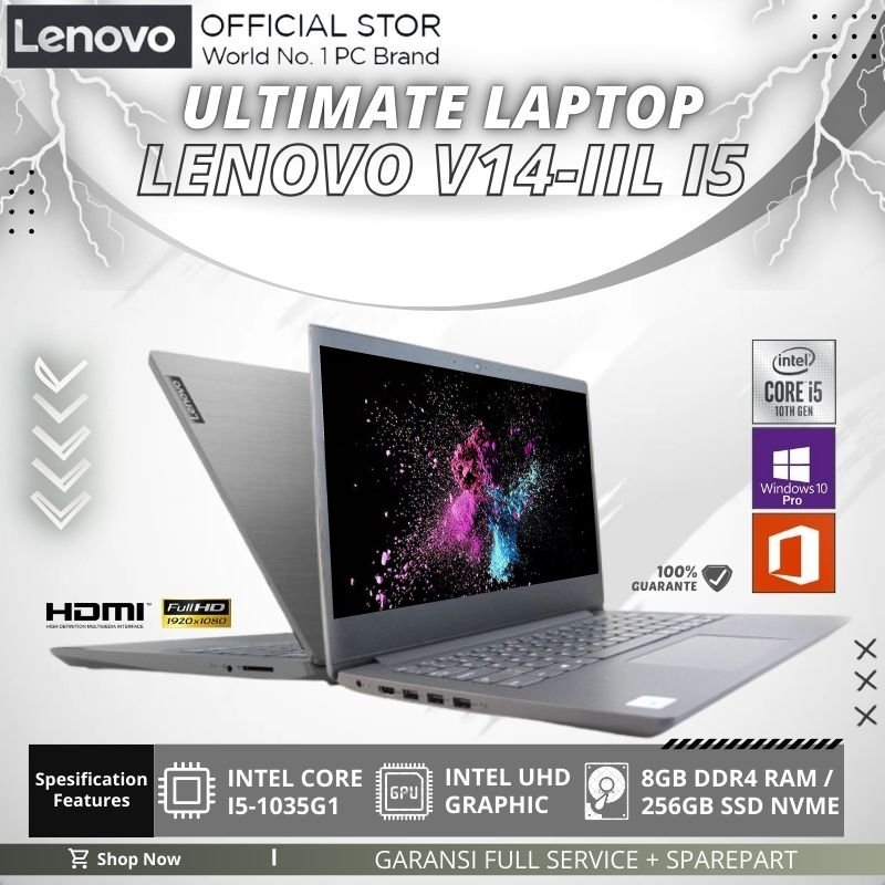 Jual Lenovo IP Slim V14-IIL Core i5-1035G1 RAM 8GB SSD 256GB Layar 14" Full HD Windows 10 Pro ...