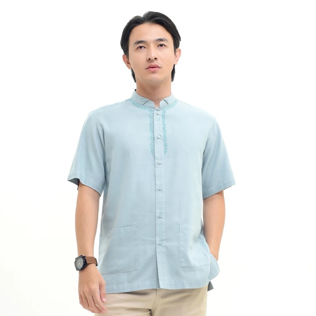 Jual Rabbani - Kemeja Koko Lengan Pendek Ajmal | Shopee Indonesia