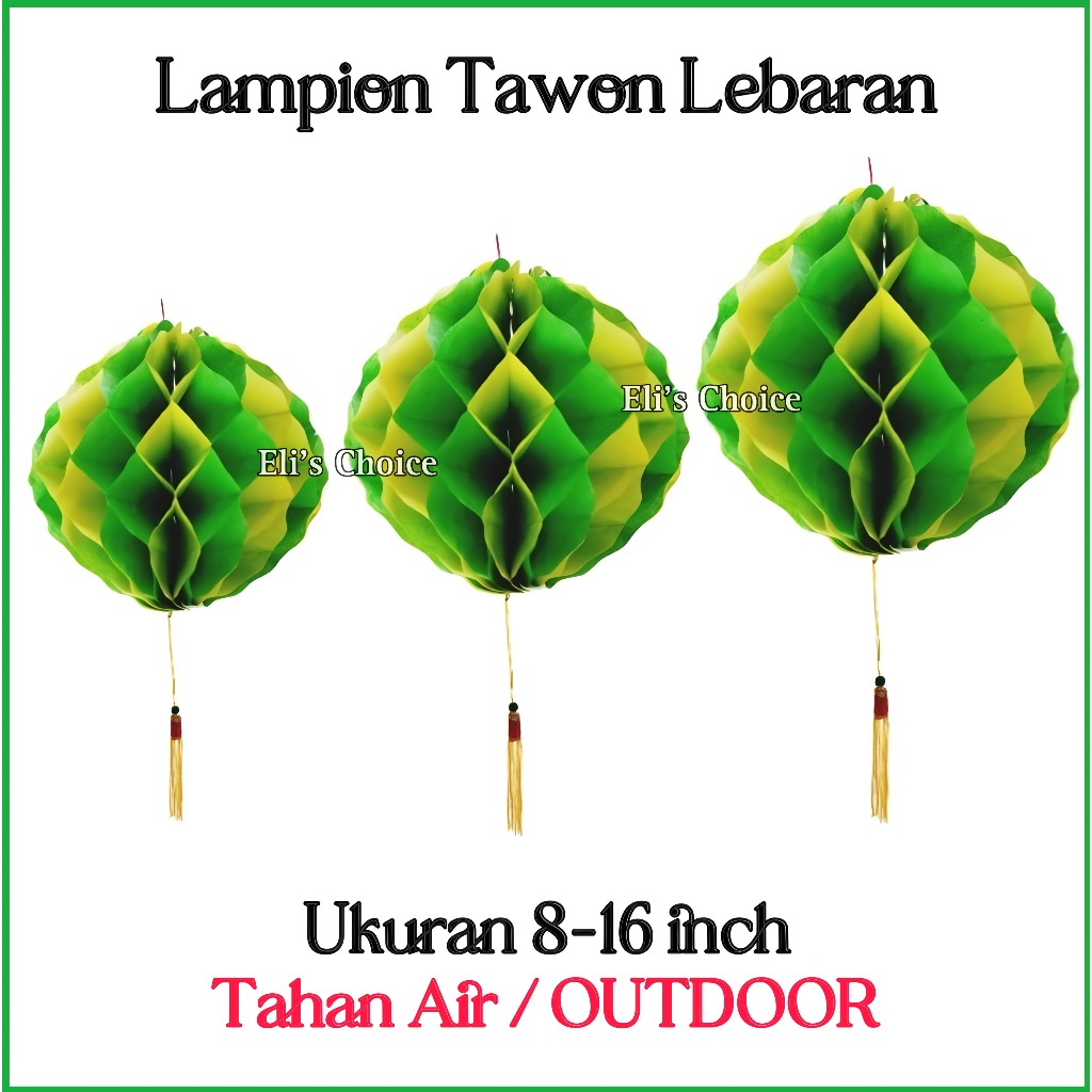 Jual LAMPION HONEYCOMB LEBARAN BAHAN PLASTIK TAHAN AIR LAMPION TAWON ...