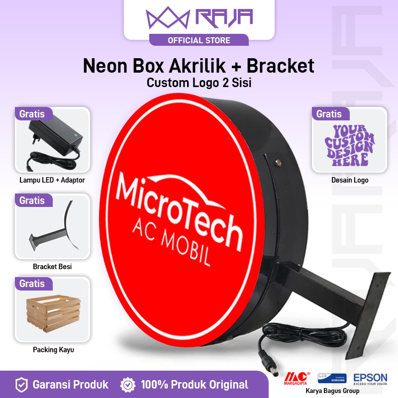 Jual Neon Box Bengkel 80 cm Outdoor Akrilik Premium 2 Sisi Siap Pasang ...