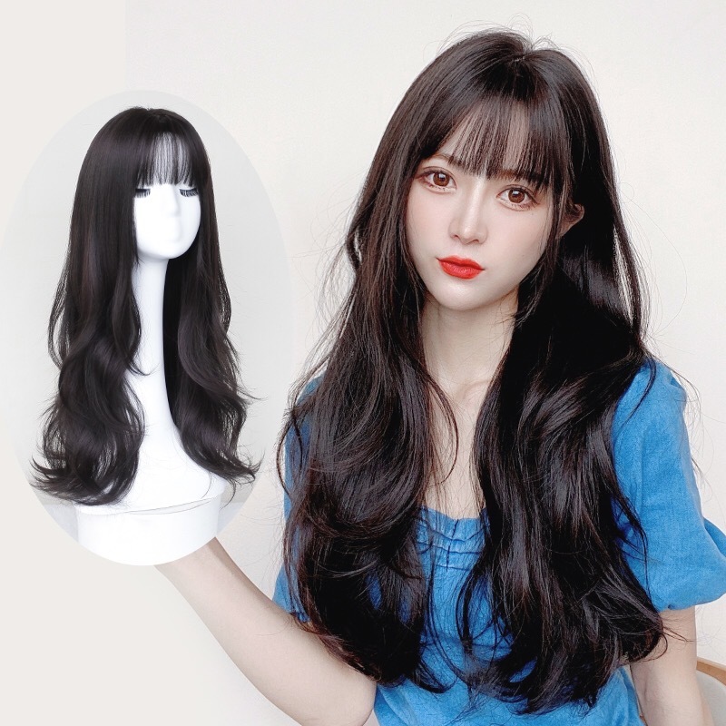 Jual R266 Full Korean Wig Layer Wave 60-70cm | Shopee Indonesia