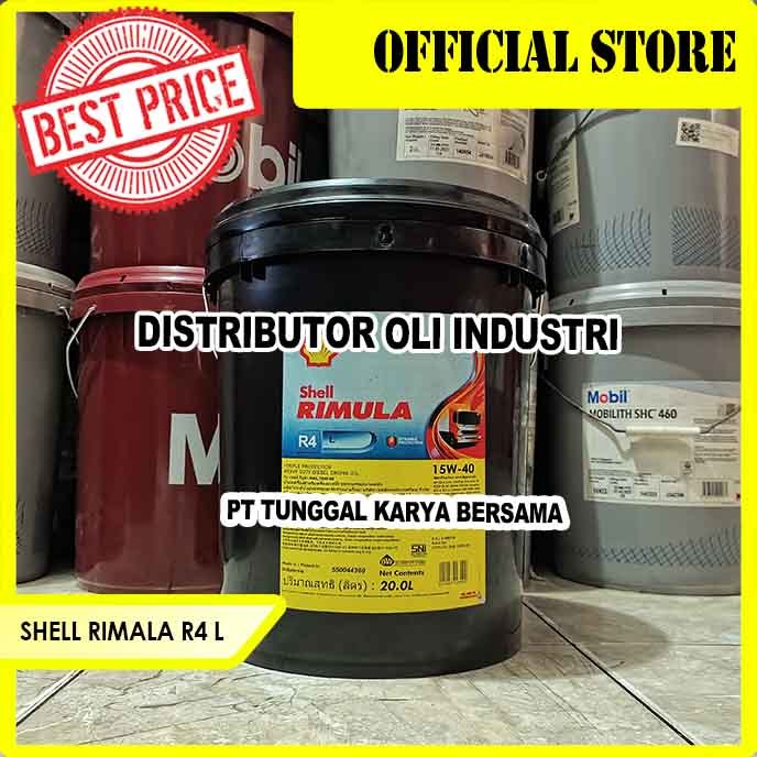 Jual SHELL RIMULA R4 L 15W-40 ( 20 L - Ready Stock ) | Shopee Indonesia