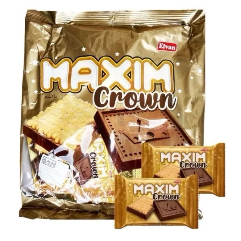 Jual [ECER] ELVAN MAXIM CROWN WITH BISCUIT COKELAT TURKI HALAL | Shopee ...
