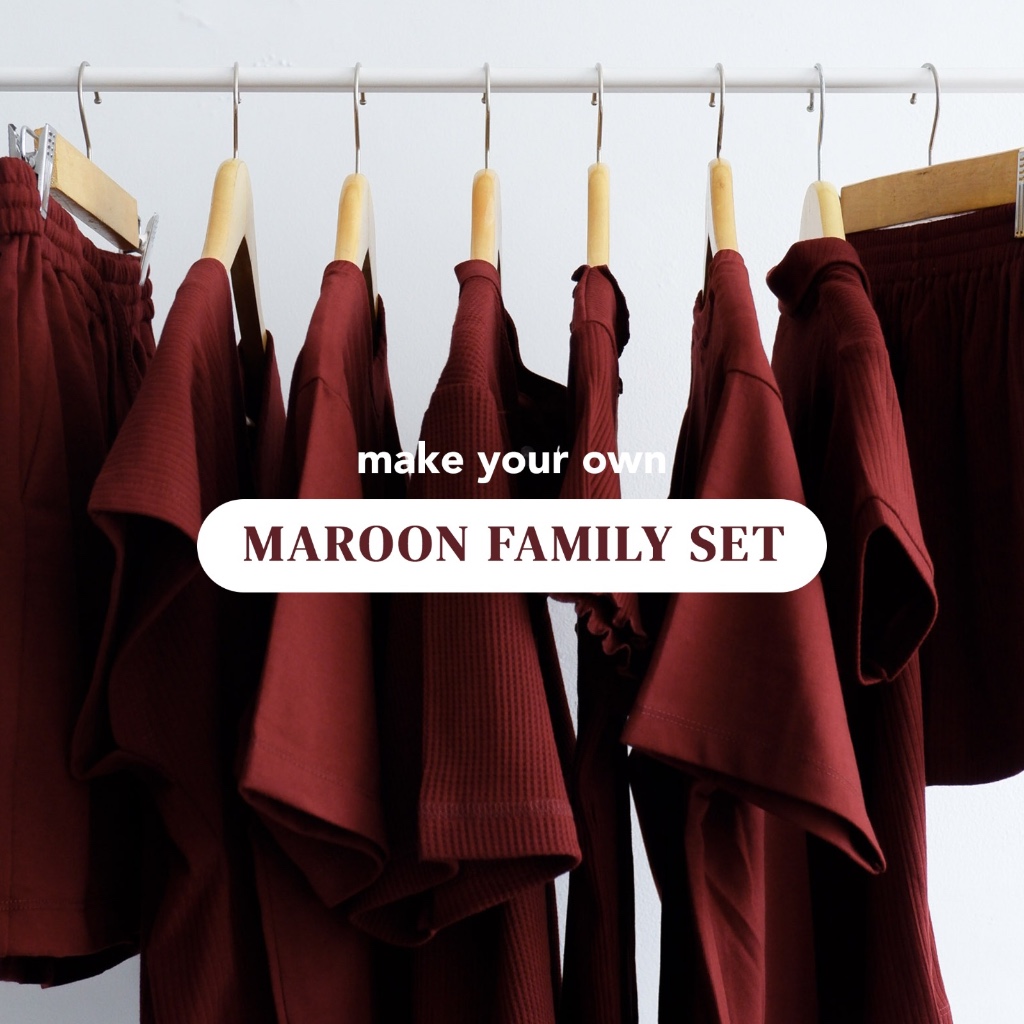 Jual Isla Make Your Own Maroon Family Set - Set Pakaian Keluarga - Baju ...