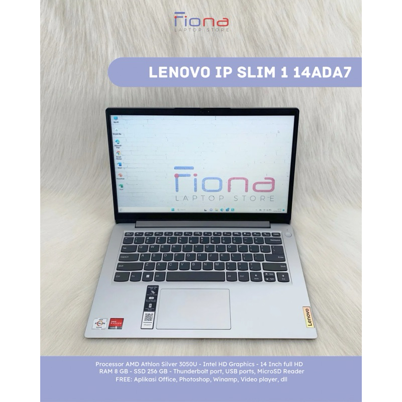 Jual Laptop LENOVO IDEAPAD SLIM 1 14ADA7 AMD Athlon Silver 3050U Ram 8Gb Ssd 256Gb | Shopee ...