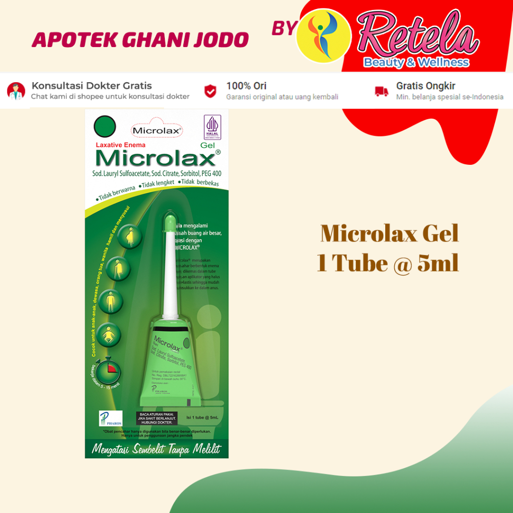 Jual MICROLAX GEL OBAT PENCAHAR 5ML | Shopee Indonesia