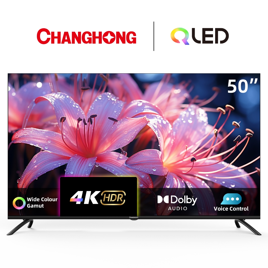 Jual LED TV CHANGHONG 50 INCH UHD GOOGLE TV - U50QCN1 QLED | Shopee Indonesia