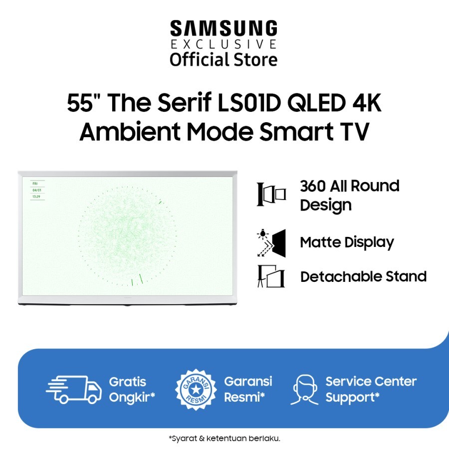 Jual Samsung Smart TV 55" QLED 4K The Serif | Ambience TV | 360 All ...