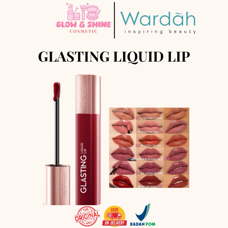 Jual WARDAH GLASTING LIQUID LIP 3,5G CARAMEL COAT | PEACH POLISH ...