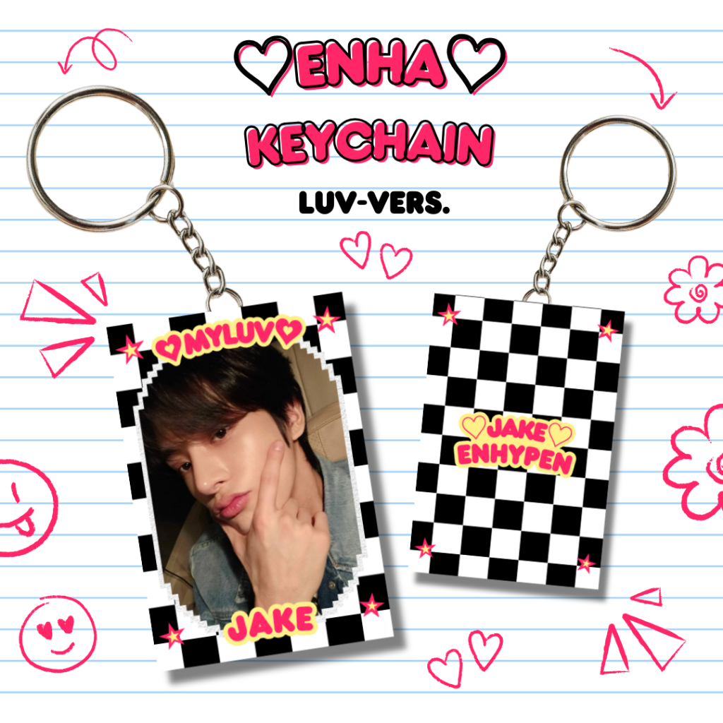 Jual Keychain Clear Acrylic ENHA-Luv-Version. Gantungan Kunci Kpop ...