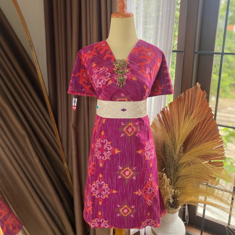 Jual KAIN TENUN ENDEK KHAS BALI MOTIF DOUBLE IKAT BINTANG KOMBINASI ...