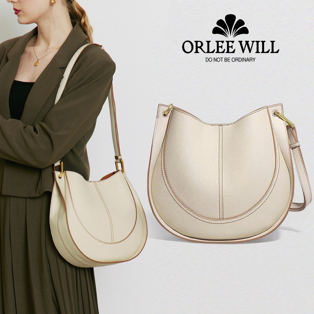 Jual ORLEE WILL Tote Bag Kulit Asli Korea Shoulder Bag Kuliah Saddle ...