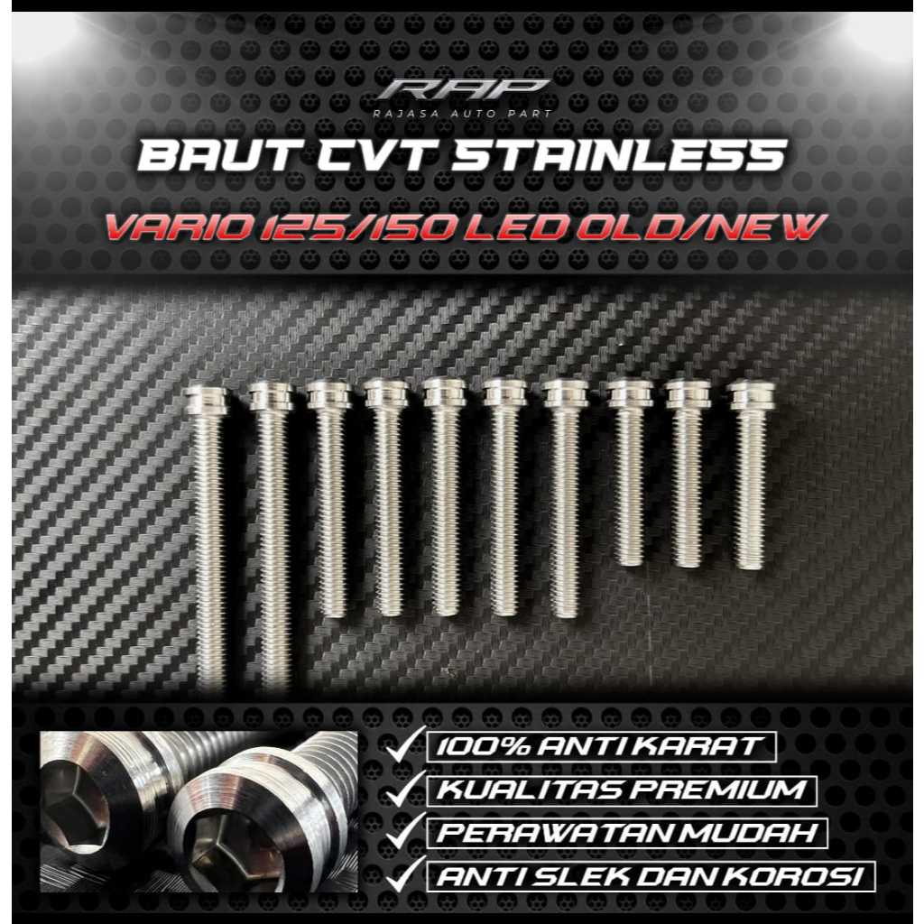 Jual BAUT CVT VARIO 125/150 LED OLD NEW BAHAN STAINLES ANTI KARAT ...