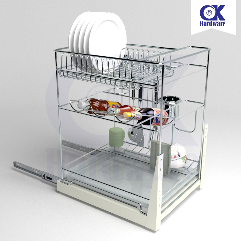 Jual Rak Piring Rak Botol Drawer Basket OK 025E for Kitchen Cabinet Rak ...