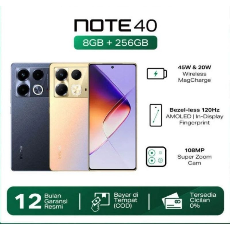 Jual infinik not 40 8/256 GB | Shopee Indonesia