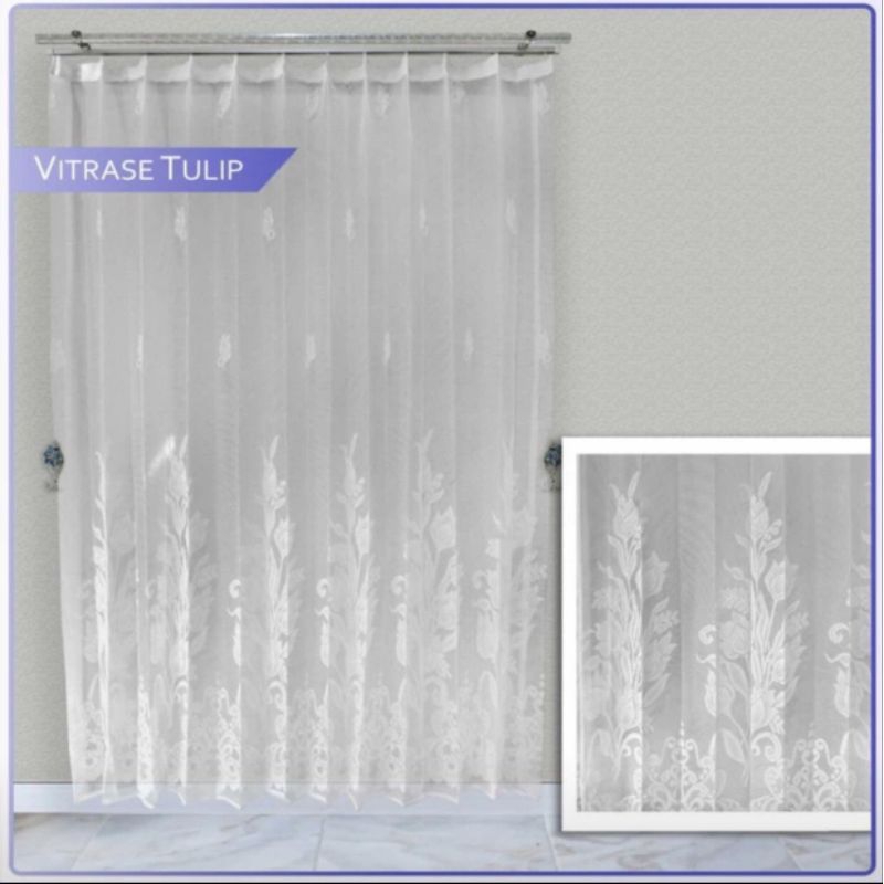 Jual Vitras tulip dan matahari model plisket/kawat s Vitras/Vitrase ...