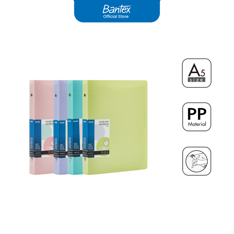 Jual Bantex Binder Buku Catatan A5 Loose-Leaf Notebook 8 Ring Bahan PP ...