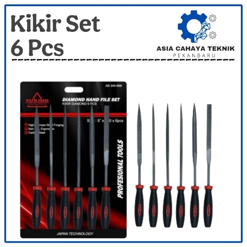 Jual Kikir Set Mini 6 Pcs 180 mm Kikir Diamond Besi Kayu Files Sets ...