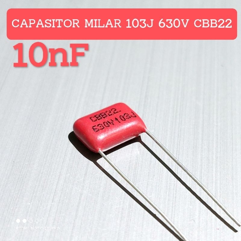Jual CAPACITOR MILAR 103J 630V 103 10n 10nF 630VOLT CBB22 | Shopee ...