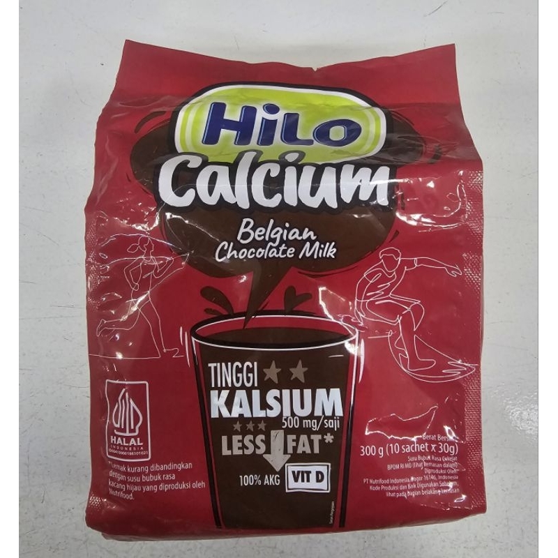 Jual Hilo Calcium Belgian Chocolate 300g Pouch (isi 10 sachet×30g ...