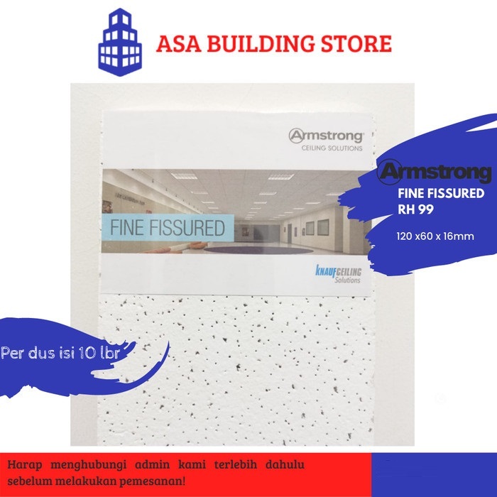 Jual Plafon Akustik Armstrong Fine Fissured RH99 Uk 120 x 60 | Shopee ...