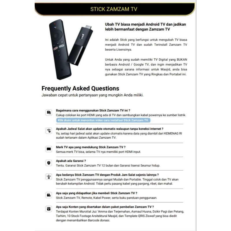 Jual TV ADZAN CANGGIH ZAM-ZAM | Shopee Indonesia