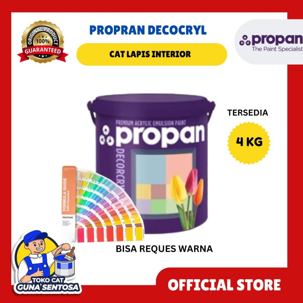 Jual CAT TEMBOK INTERIOR PROPAN DECOCRYL WARNA MIXING 2.5 LITER ...